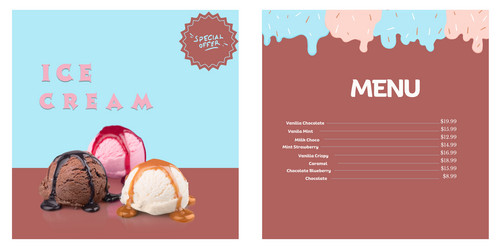 Collection of ice cream design elements Royalty Free Vector