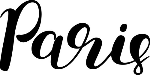 Calligraphy Hand Lettering Paris Written Vector Images (27)