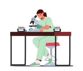 Cartoon female nurse in office Royalty Free Vector Image