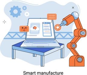 Smart manufacture concept modern innovative Vector Image