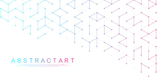 Technology abstract lines and dots connect Vector Image