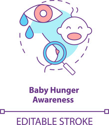 Baby hunger awareness concept icon Royalty Free Vector Image