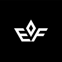 Ef monogram logo with diamond shape and triangle Vector Image