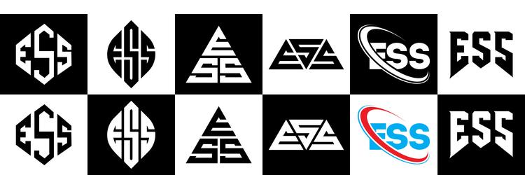 Ess circle letter logo design Royalty Free Vector Image