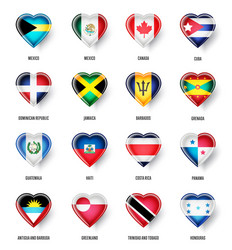 Shields with flags of the countries north Vector Image