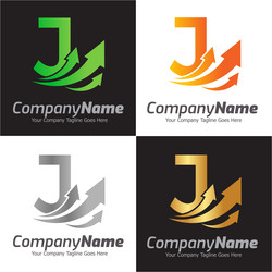 Letter j logo template colorful j Royalty Free Vector Image