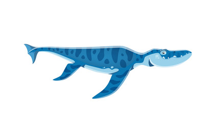 Kronosaurus dinosaur funny cartoon character Vector Image
