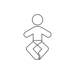 Child or baby icon people in motion active Vector Image