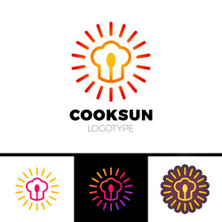 Kitchen cafe restaurant - logo template concept Vector Image