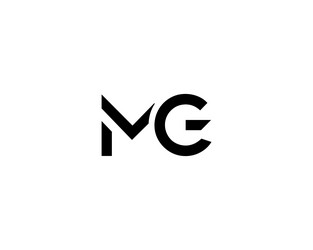 Abstract mg letter initial logo design Royalty Free Vector