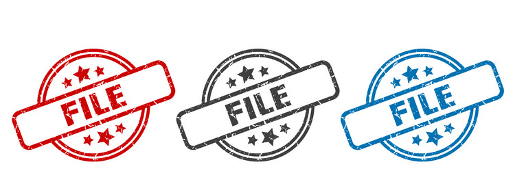 File round grunge black stamp Royalty Free Vector Image