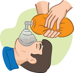 Cardiopulmonary resuscitation cpr emergency aid Vector Image