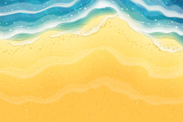 Sand and wave beach realistic background Vector Image