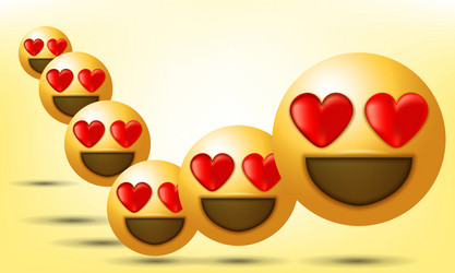 Set realistic emoji emoticon Royalty Free Vector Image