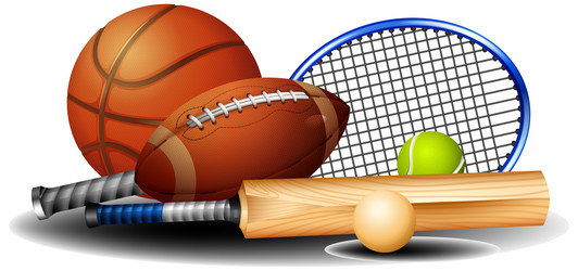 Sports objects collection Royalty Free Vector Image