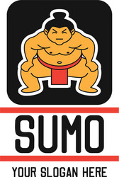 Sumo logo with text space for your slogan Vector Image