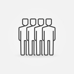 Four people logo icon Royalty Free Vector Image