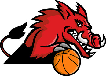 Red dragon logo mascot in sport team style Vector Image