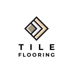 Simple blue tiles flooring business logo design Vector Image
