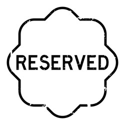 Grunge red reserved seat word hexagon rubber seal Vector Image