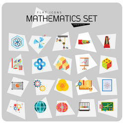 Mathematics icon set Royalty Free Vector Image