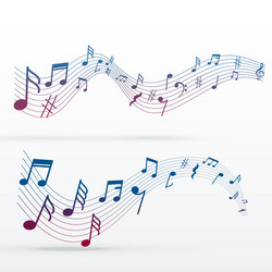 Musical flow vibrant color music soundwave Vector Image