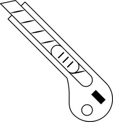 Scalpel construction tool Royalty Free Vector Image