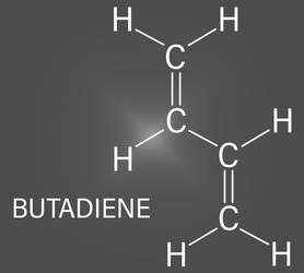 Butadiene molecule skeletal formula Royalty Free Vector