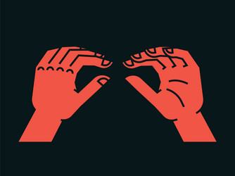 Gesture lizard sign stylized hand for geek Vector Image