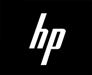 Hp brand symbol laptop logo design usa computer Vector Image