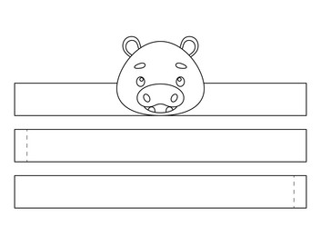 Printable cheetah paper crown party headband die Vector Image