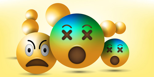 Set realistic emoji emoticon Royalty Free Vector Image