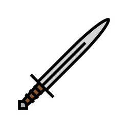 Fiery sword for dnd magic weapon Royalty Free Vector Image