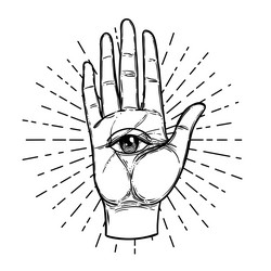 Icon masonic symbol all-seeing eye Royalty Free Vector Image