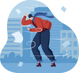 Strong wind Royalty Free Vector Image - VectorStock