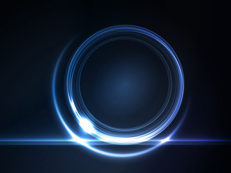 Blue glowing circle logo Royalty Free Vector Image