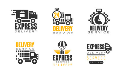 Express delivery service logo design template Vector Image