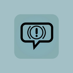 Pale blue alert icon Royalty Free Vector Image