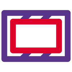 Glass photo frame with stylish borders Royalty Free Vector