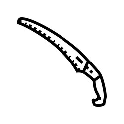 Bow cut saw color icon Royalty Free Vector Image