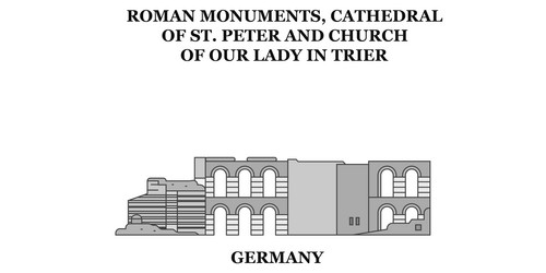 Germany trier roman monuments cathedral of st Vector Image
