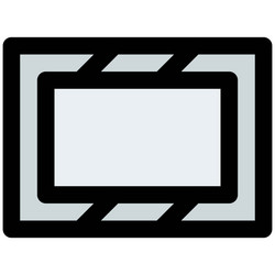 Glass photo frame with stylish borders Royalty Free Vector