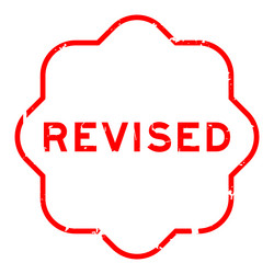Grunge black revised word rubber seal stamp Vector Image