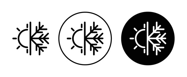 Hot and cold temperature icon Royalty Free Vector Image