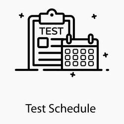 Test schedule Royalty Free Vector Image - VectorStock
