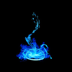 Bright blue flash and trace game effect flat style