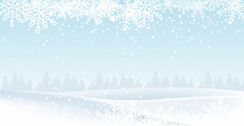 White and beige snow banner with beautiful Vector Image