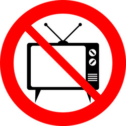 No tv sign Royalty Free Vector Image - VectorStock