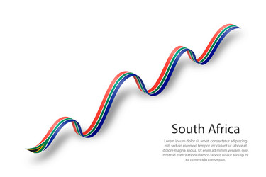 South Africa National Flag Ribbon Royalty Free Vector Image