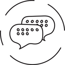 Empty conversation bubble icon on white Royalty Free Vector